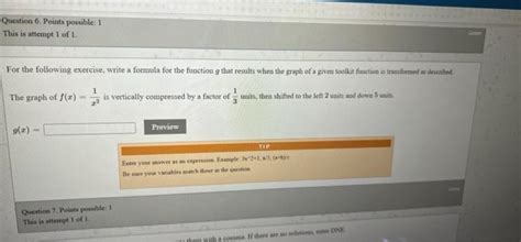 solved question 6 points possible 1 this is attempt 1 of 1