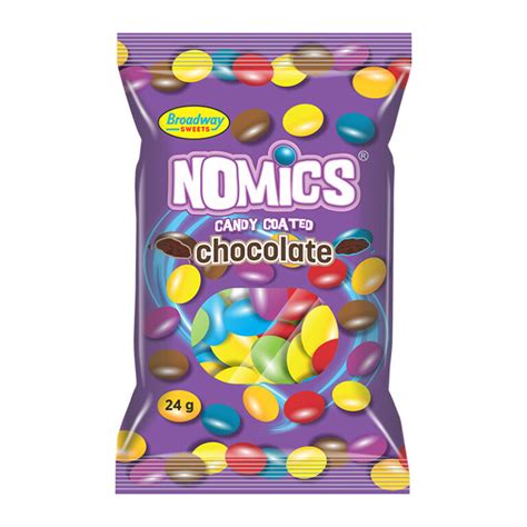 Nomics Candy Coated Milk Chocolate 24 Broadway Sweets
