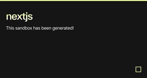 Nextjs Codesandbox