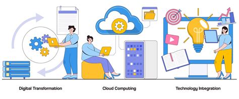premium vector digital transformation cloud computing technology