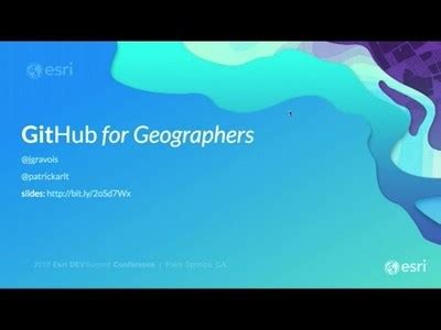 GitHub For Geographers Esri Videos GIS Events ArcGIS Products Industries