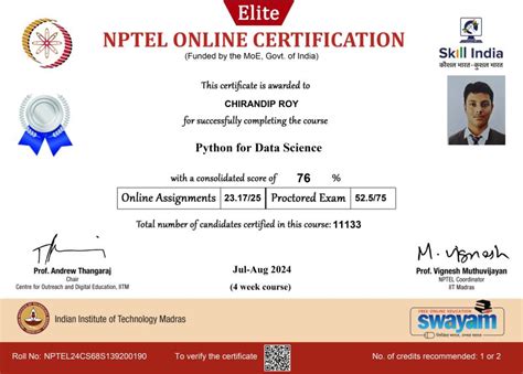 Chirandip Roy On Linkedin Datascience Python Nptel Learningjourney