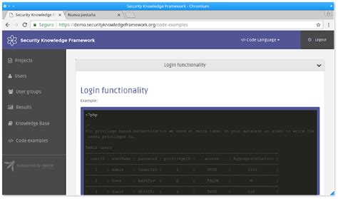 Owasp Security Knowledge Framework An Expert System Application That