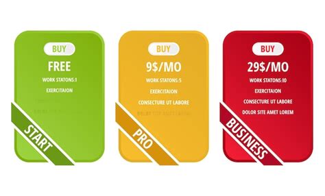 Premium Vector Three Tariffs Interface For The Site Ui Ux Vector Banner For Web App Pricing