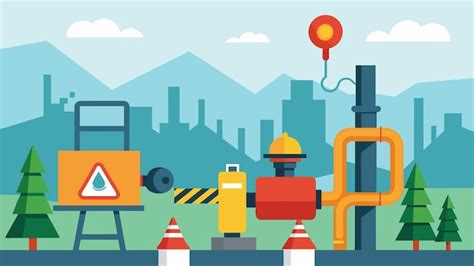 Premium Vector The Installation Of Earthquake Early Warning Systems And Automated Shut Off