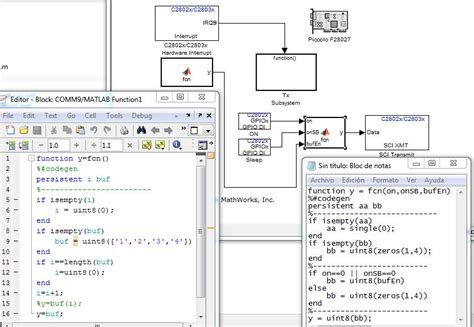 tms320f28027 simulink sci transmit disable c2000 microcontrollers