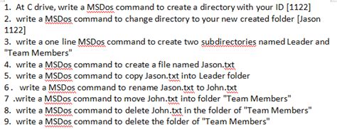 Answered 1 At C Drive Write A Msdos Command To Bartleby