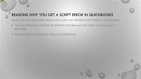 Ppt Best Method To Resolve Quickbooks Script Error Immediately