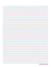 Blue Red Blue Lines For Writing