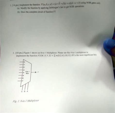solved texts modify the function by applying demorgan s law to get