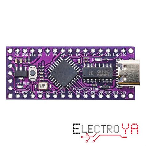 Placa Nano V3 0 LGT8F328P USB C ElectroYA Robótica y electrónica