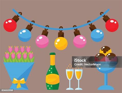 파티 아이콘 축 하 생일 축 하 깜짝 장식 이벤트 기념일 벡터 공휴일에 대한 스톡 벡터 아트 및 기타 이미지 공휴일 기 기념일 Istock