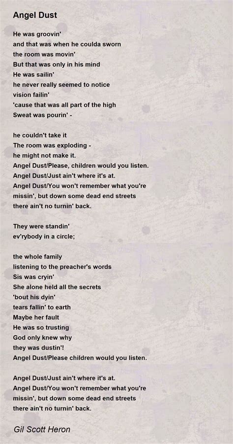 Angel Dust Poem