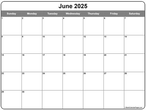 June 2025 Calendar Free Printable Calendar