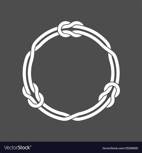 Circle Frame With Knots And Three Linked Loop Vector Image