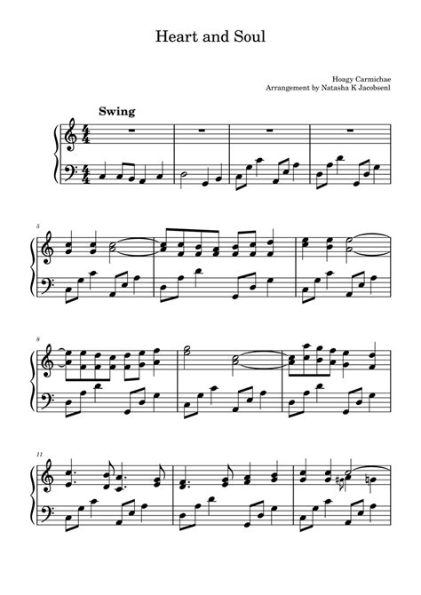 Heart And Soul Sheet Music Pdf Worksheets Library
