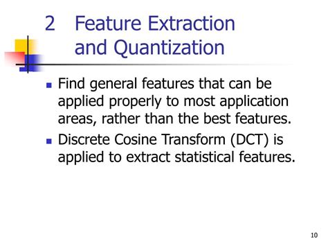 ppt coarse classification via discrete cosine transform and