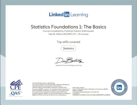 Pudamya Vidusini Rathnayake On Linkedin Statistics Linkedinlearning