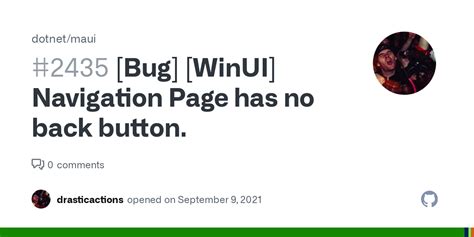 Bug Winui Navigation Page Has No Back Button · Issue 2435