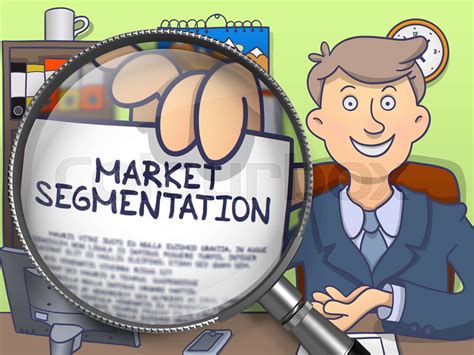 Market Segmentation Through Magnifying Glass Doodle Concept Stock Market Segmentation Through Magnifying Glass Doodle Concept Stock