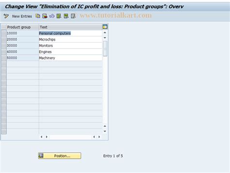 OC SAP Tcode C RF KONS Table T Z