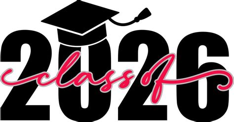 Class Of 2026 Graduation Royalty Free Vector Image