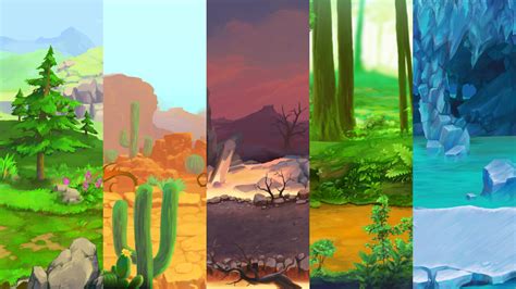 Artstation Parallax Background Bundle 01 Game Assets