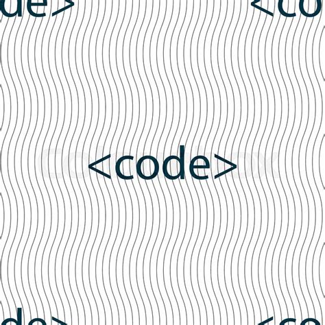 Code Sign Icon Programming Language Symbol Seamless Patter Colourbox