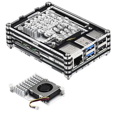 Iuniker Case For Raspberry Pi 5 With Active Cooler For Raspberry Pi Fit For Raspberry Pi 5