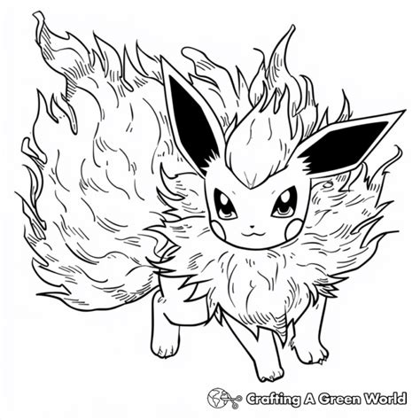 Flareon Coloring Pages Free And Printable