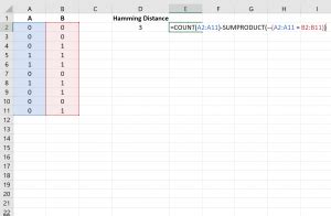 How To Calculate Hamming Distance In Excel