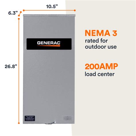 Generac 200 Amp Automatic Transfer Switch Nema 3r Service Rated