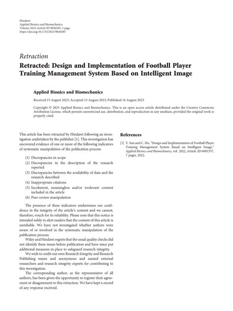 Pdf Retracted Design And Implementation Of Football Player Training Management System Based