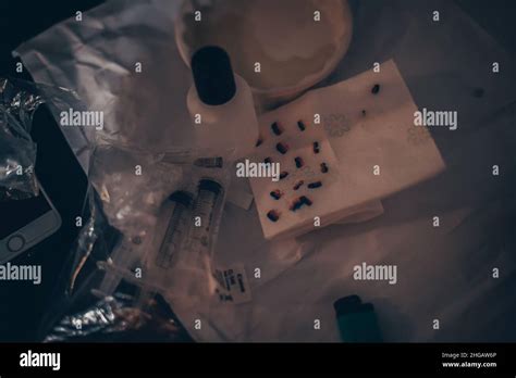 Male Hands Refill Printer Cartridge The Guy Makes Holes In The Cartridge And Pours Ink Through