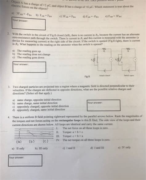 solved object a has a charge of electricfharge of 2 uc and