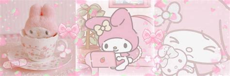 Aesthetic My Melody Header Cute Laptop Wallpaper Header Banner Cute