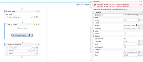 Microsoft Ocr Api Key Error Activities Uipath Community Forum