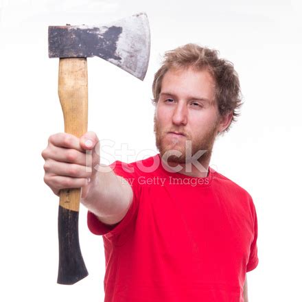 Portrait Of A Lumberjack With An Axe Stock Photo Royalty Free FreeImages
