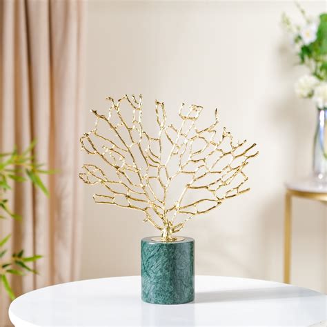Gold And Marble Tree Decor Showpiece Large Online Premium Decor Object
