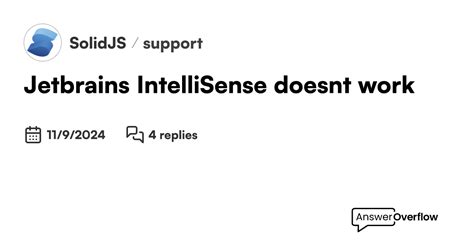 Jetbrains Intellisense Doesnt Work Solidjs