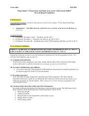 Buffer Prelab Report Guidelines F21 Pdf Chem 14BL Fall 2021 Experiment 7 Preparation And