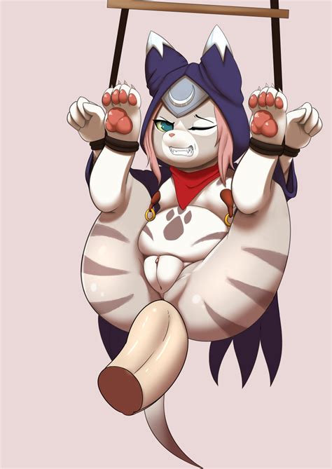 Rule 34 Absurd Res Anal Anal Sex Bondage Bound Capcom Duo Felid Feline Felyne Female Feral