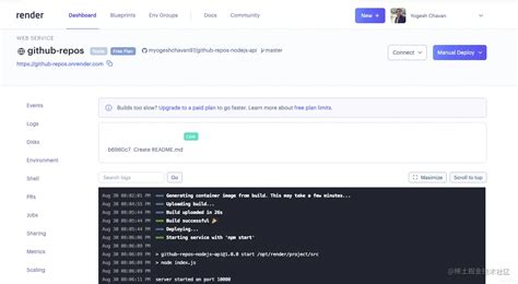 使用 Render 免费部署你的 Node js 应用程序Render提供如下图各种注册方式 一旦注册并登陆账号之后 掘金
