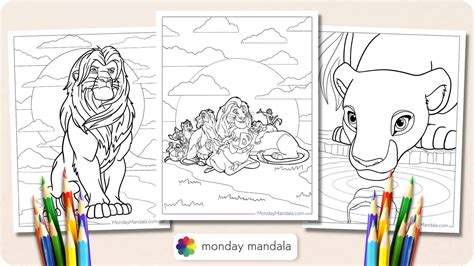 Lion King Coloring Page Kovu Disney The Lion King 5 In 1 Colouring