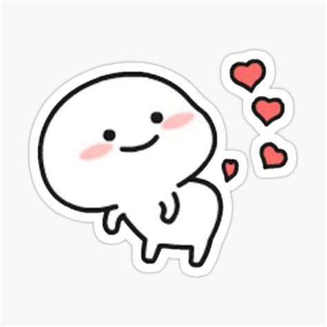 Cute Pentol Butt Shooting Love Sticker For Sale By Malconerh Redbubble