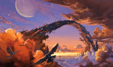 배경 화면 구름 분위기 낮 세계 잔광 하늘빛 자연 환 경 Natural Landscape 황혼 주황색 일몰 생체 목재 작은 가지 천체 우디