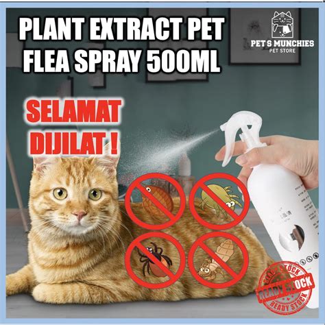 Cat Flea Spray Kutu Kucing 500ml Ubat Kutu Kucing Spray Paling Berkesan