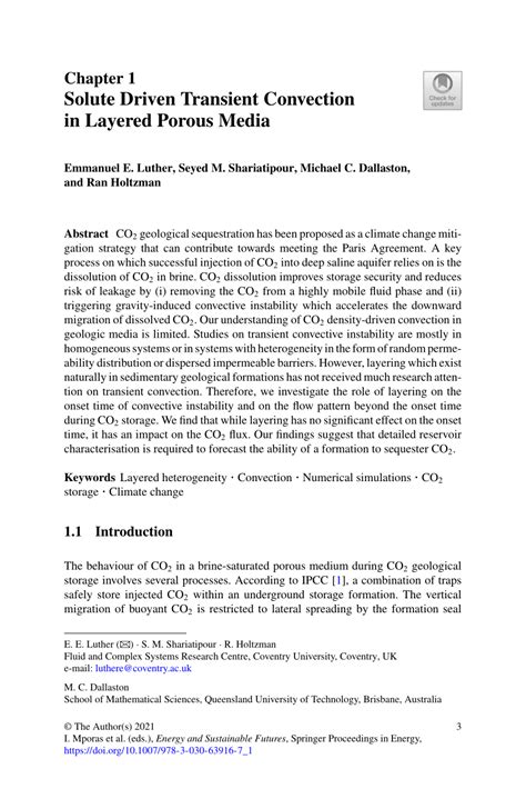 Pdf Solute Driven Transient Convection In Layered Porous Media