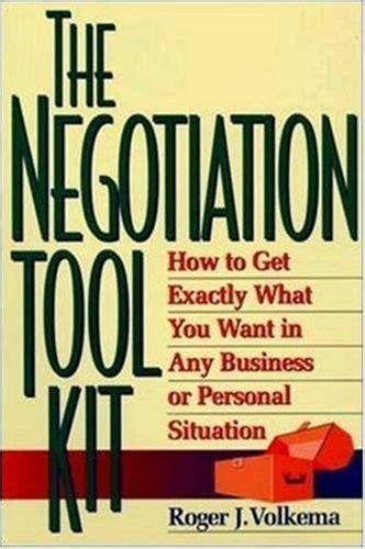 The Negotiation Toolkit By Roger J Volkema Book Summary Wizdomapp