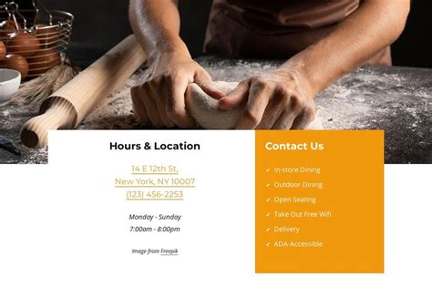 Hours And Location Joomla Template By Nicepage